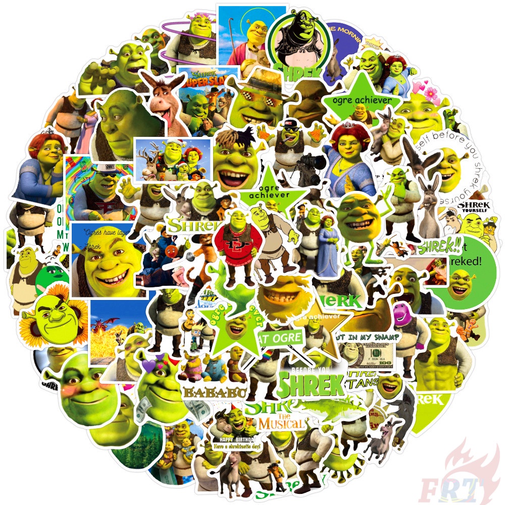 100Pcs/Set Shrek Series A Stickers DIY Fashion Mixed Luggage Laptop ...