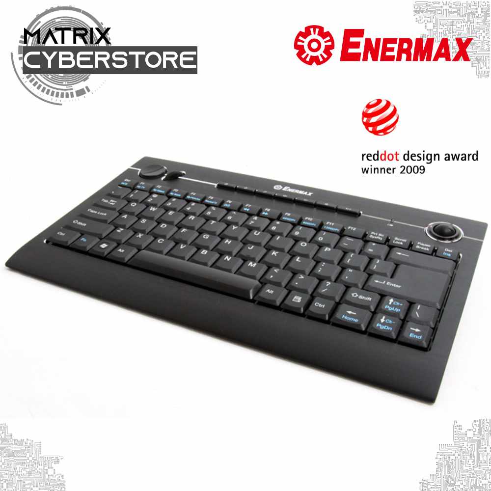 Enermax Aurora Wireless Aluminum Keyboard KB008W with Laser Trackball ...