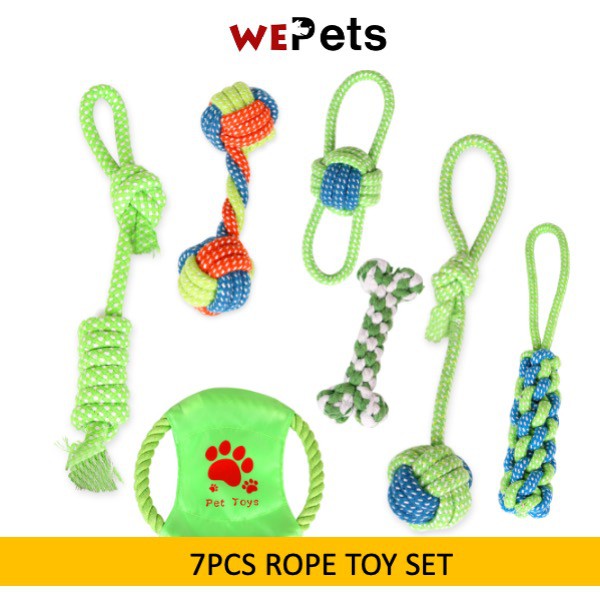 Dog Rope Toy Set Knotted rope toy (7pcs) | Shopee Singapore