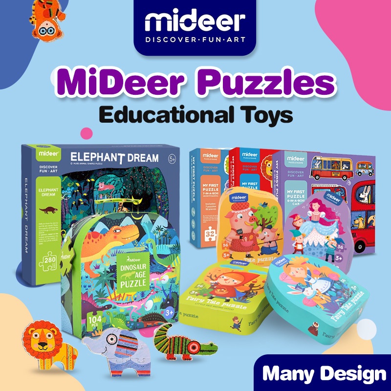 [SG Local Stock] Mideer My First Puzzle/Gift Puzzle/Animal Shape Puzzle ...