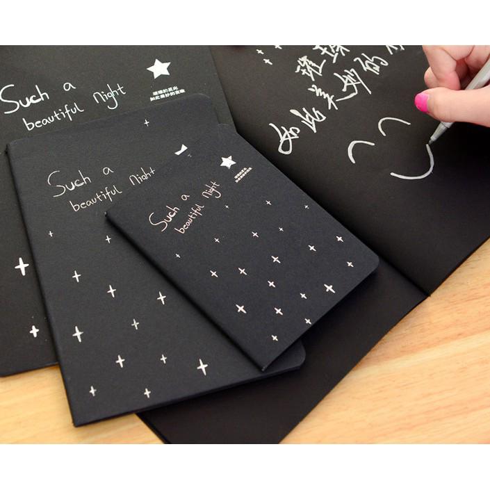Creative DIY Black Paper Plain Notebook NoteBook Plain Black Paper ...