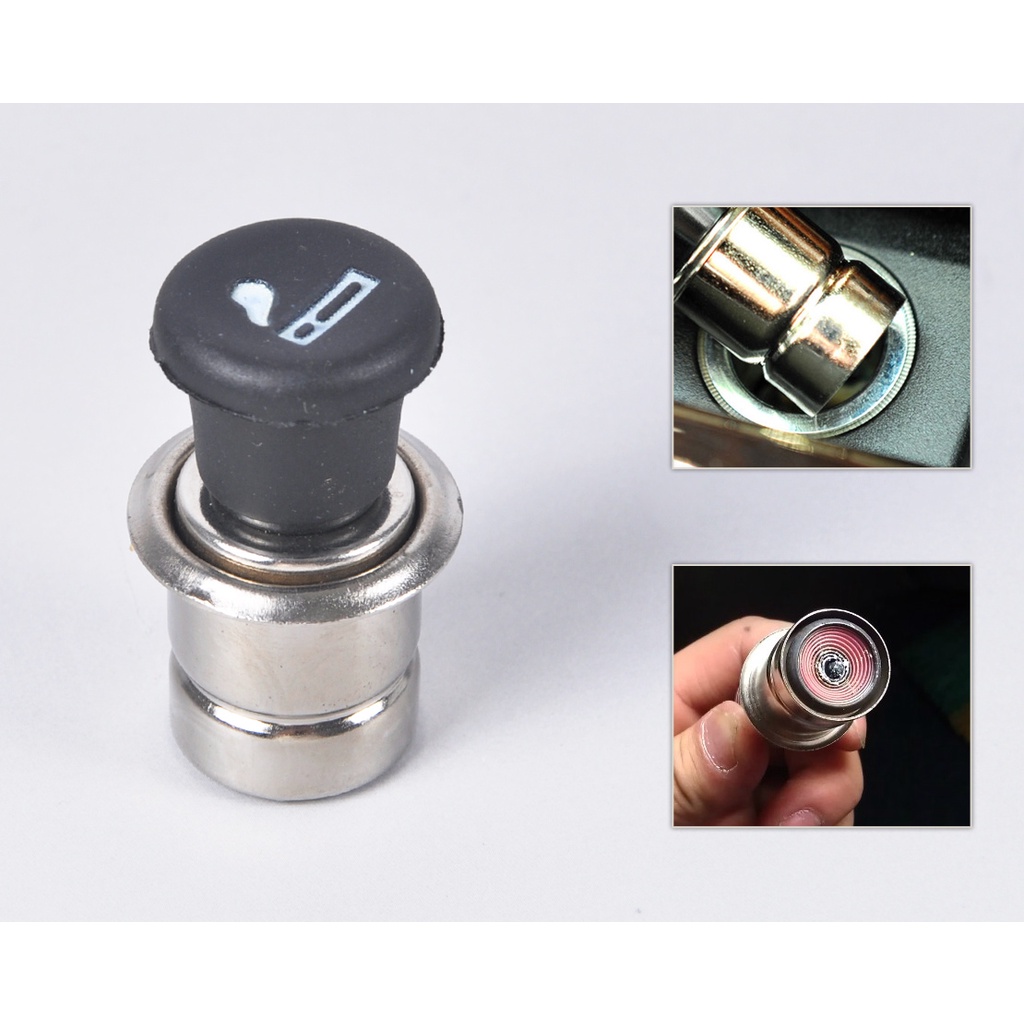 12V Universal Car Power Plug Socket Output 20mm Automatic Cigarette ...