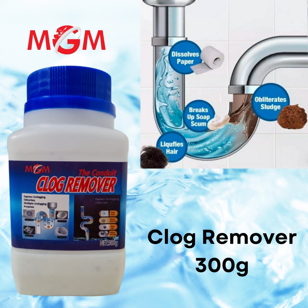 MGM Clog Remover - Powerful Drain Pipe Basin Cleaner Clogged Drainage ...