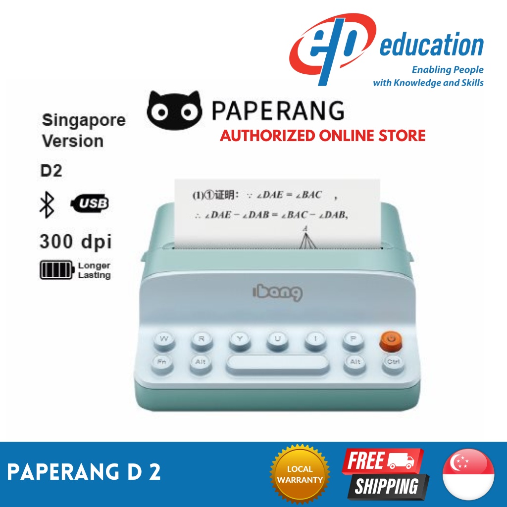 Paperang D2 Thermal Printer - Print AWB Label Study Notes Stickers ...