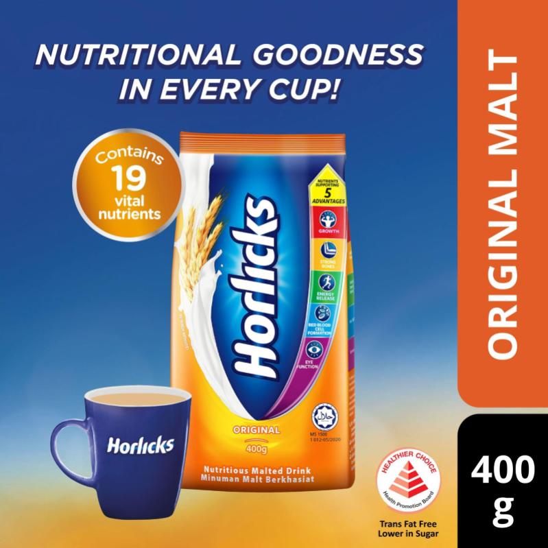 HORLICKS INSTANT MALTED DRINK POWDER 400G | Shopee Singapore