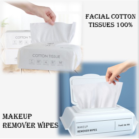 Extra Thick Facial Cotton Tissues 100% Cotton Wet and Dry Use Lint-Free ...