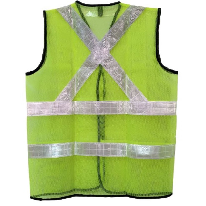 Industrial Reflective Safety Vest with Cross Strip Women Men | Shopee ...