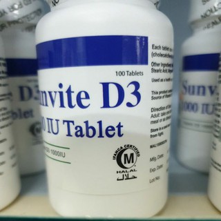 Vitamin D3 1000IU Sunvite 100 Tablets (formerly LYNAE MD3 Vitamin D ...