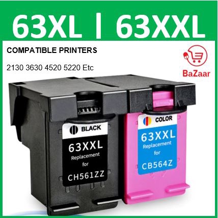Compatible 63XL 63 XL Black Tri Color Tri-Color Ink 63XXL XXL 30ml Inks ...