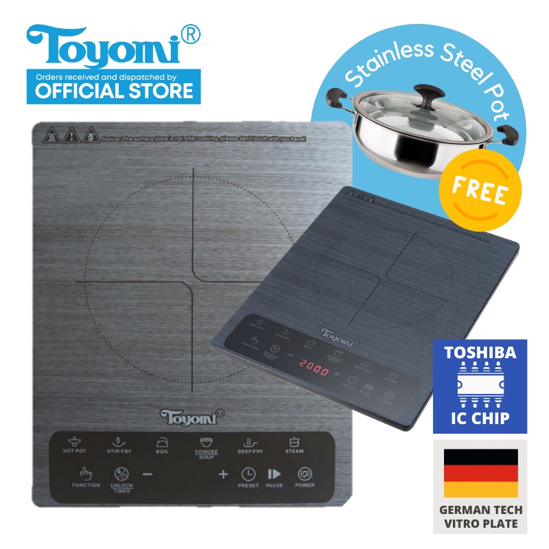 TOYOMI Induction Cooker with FREE Stainless Steel Pot IH 09V09 | Shopee ...