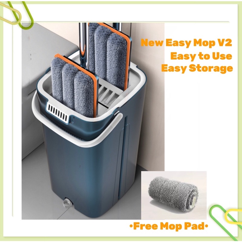 Easy Mop V2 For All Flooring Free Mop Cloth Easy To Use All In One