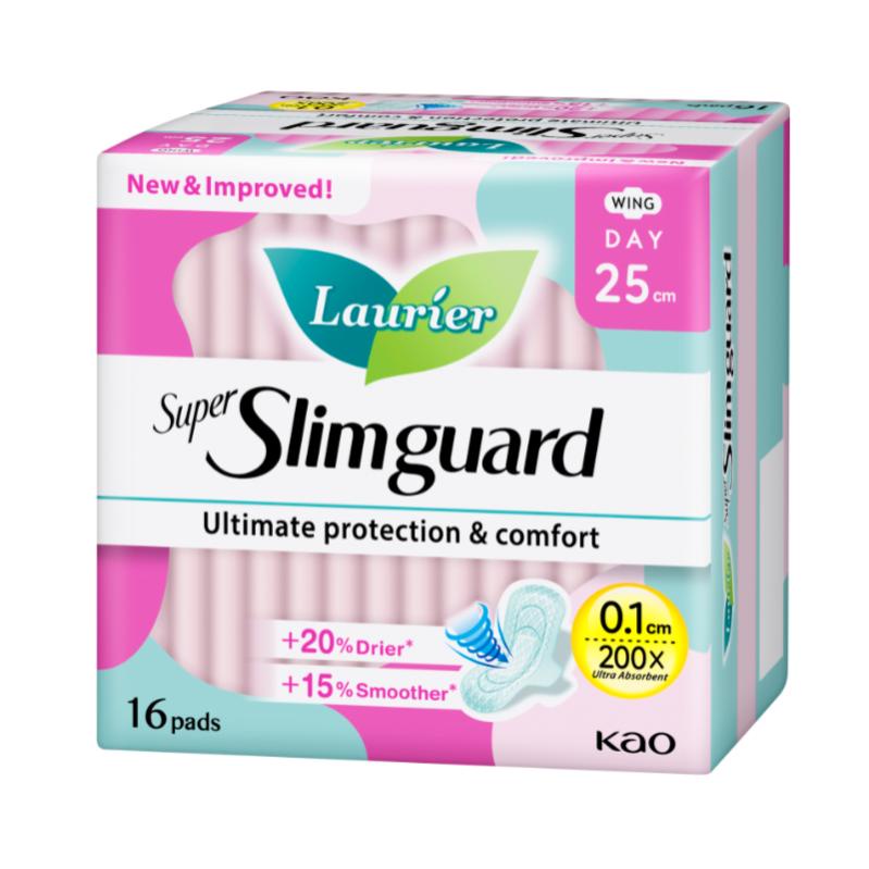 Laurier Super Slimguard Day Wing Sanitary Pads 25cm | Shopee Singapore