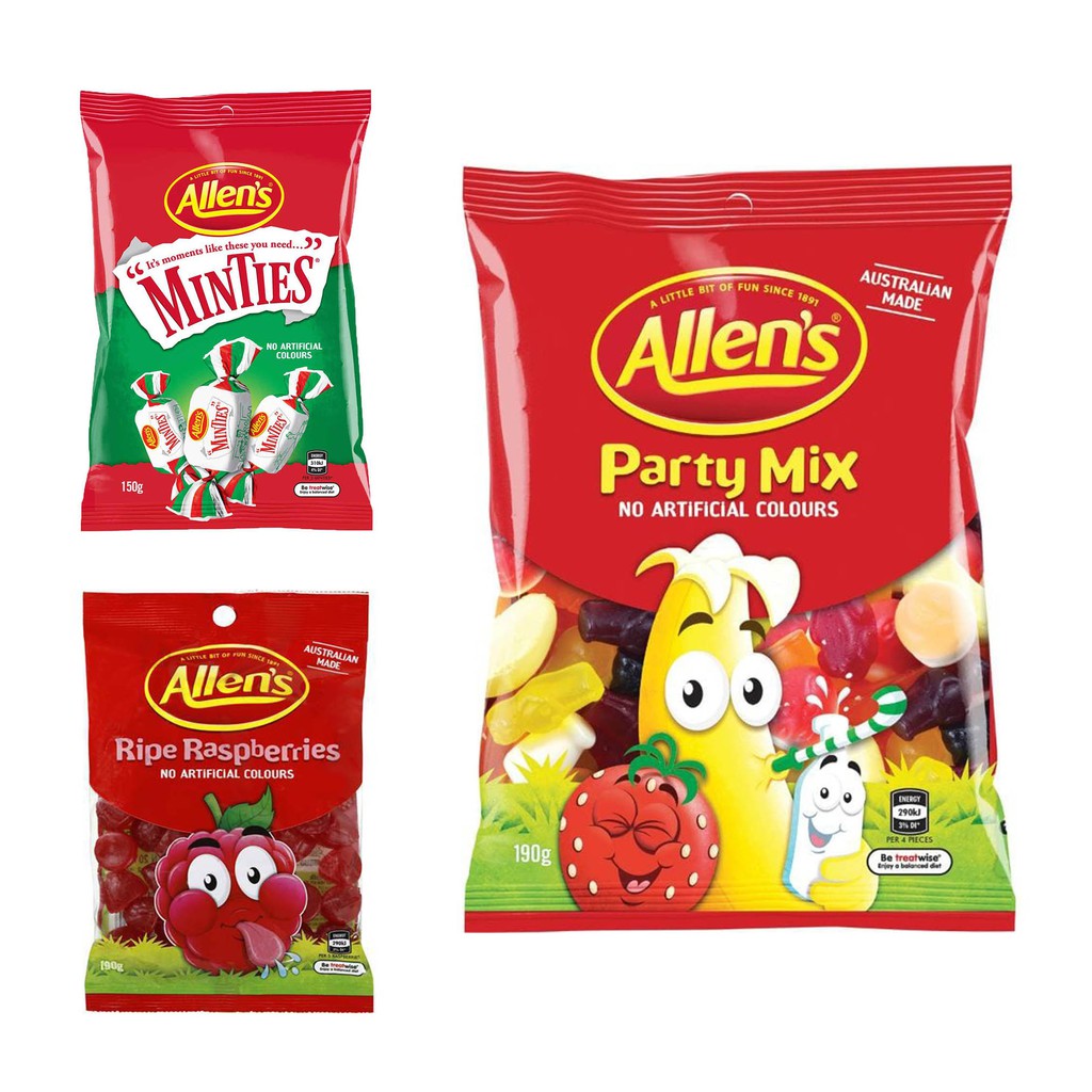 Allen's Gummy Candy - Snakes / Raspberries / Party Mix / Frogs ...