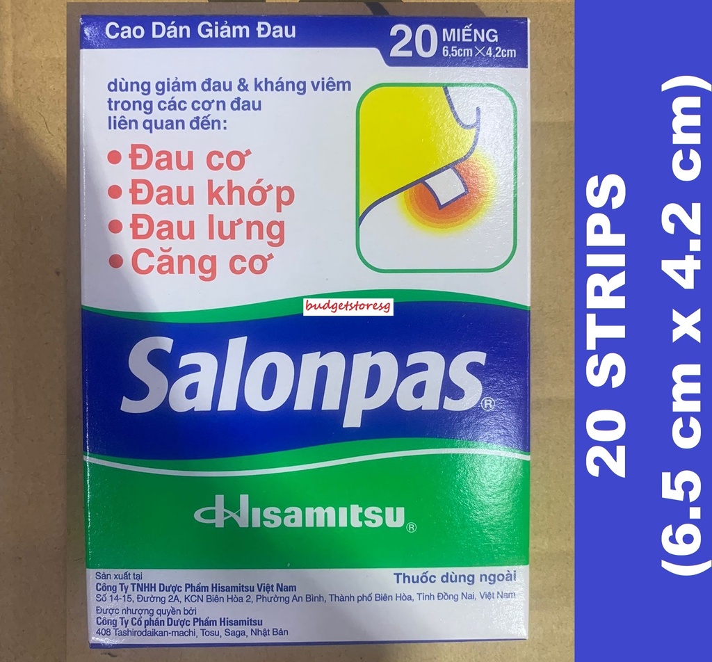 Salonpas Pain Relieving Patch 20 Strips | Shopee Singapore