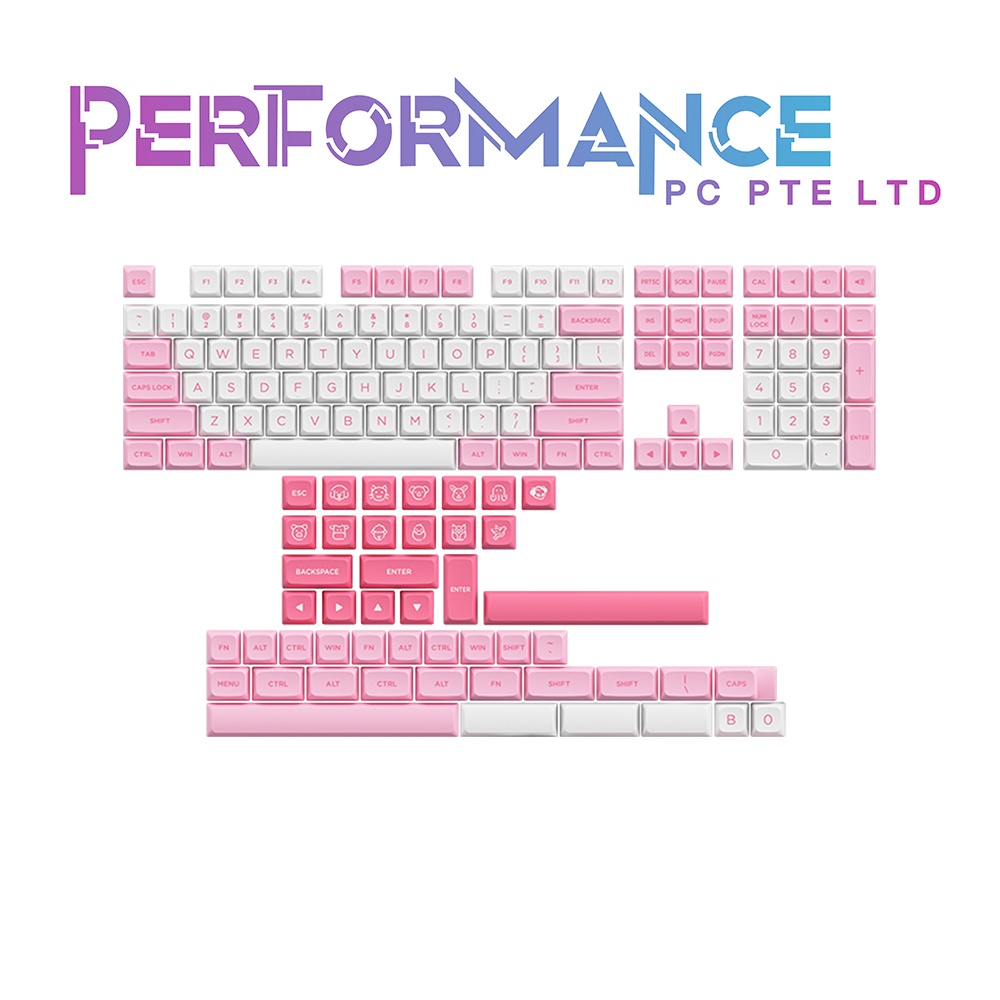 AKKO Keycap - ASA Low Profile - Prunus Lannesiana (155pcs) ( 1 YEAR ...