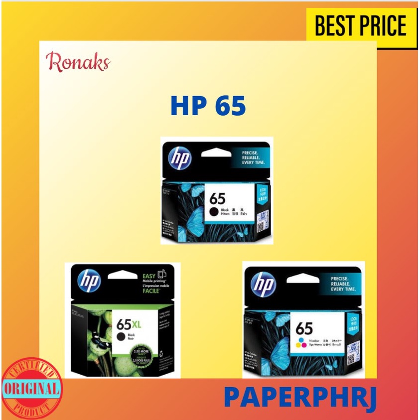 HP 65 65XL / 65 Tri Color Original Ink Catridge | Shopee Singapore