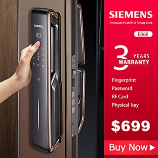 SIEMENS E868 Push-Pull Smart Digital Door Lock | Shopee Singapore