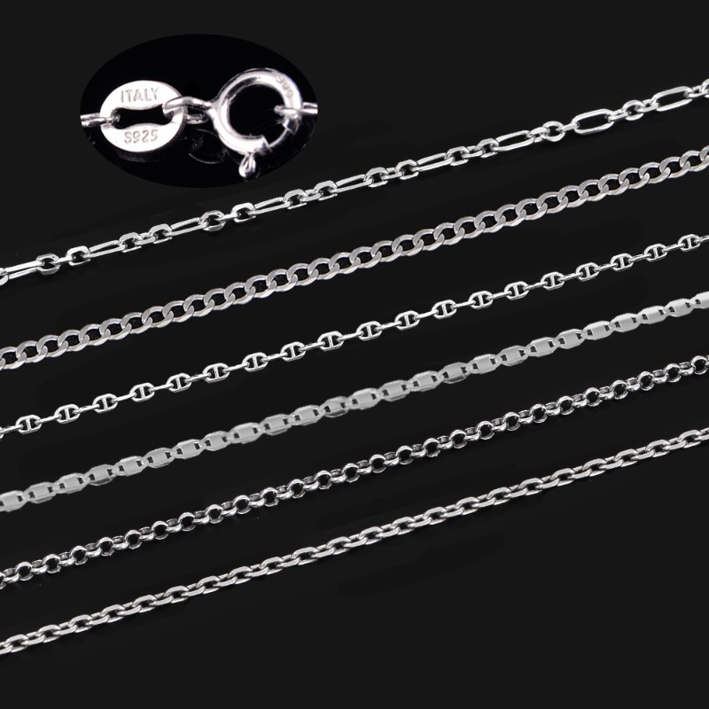 【In Stock】Sterling Silver S925 Necklace Women Chain Different Design ...