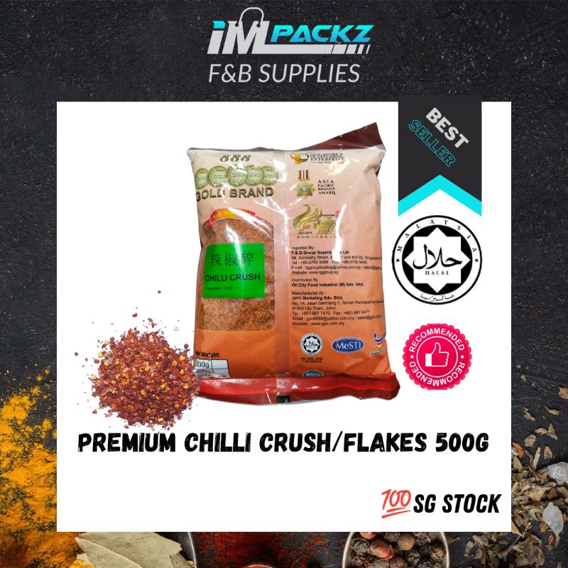 PREMIUM DRIED CHILLI FLAKES/CRUSH 500G HALAL | Shopee Singapore