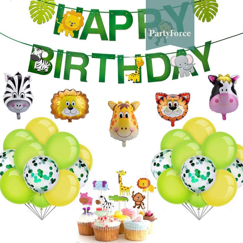 Safari animal zoo theme birthday value pack 2 | Shopee Singapore