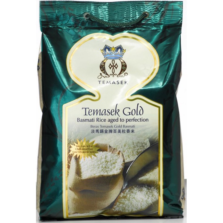 Temasek Gold Premiun Basmati Rice (5KG) | Long Grain 1121 | Shopee ...