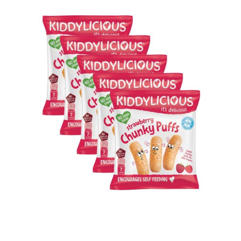 Kiddylicious Chunky Puff Strawberry (12g), Carton of 5 | Shopee Singapore