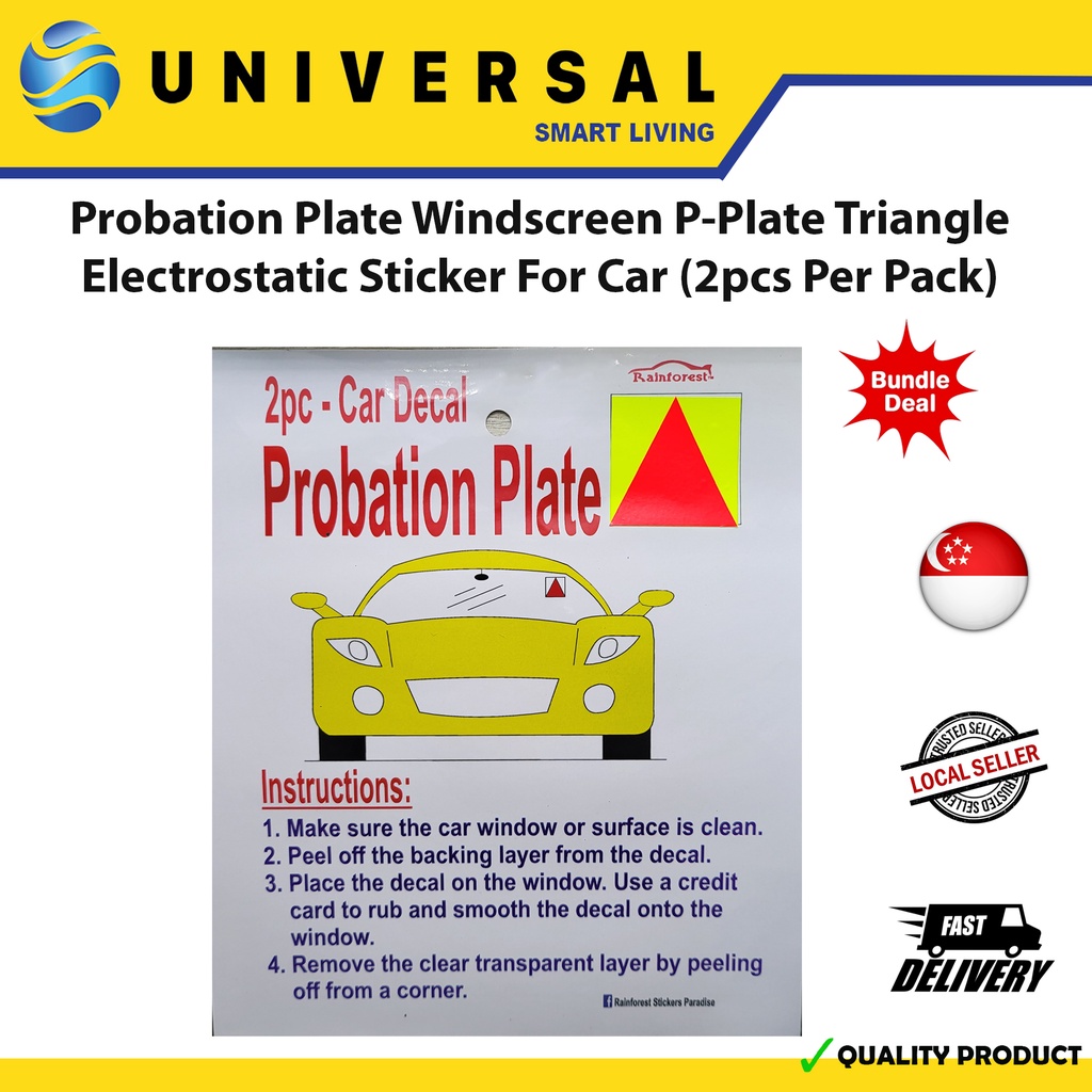 [SG SHOP SELLER] Probation Plate Windscreen P-Plate Triangle ...