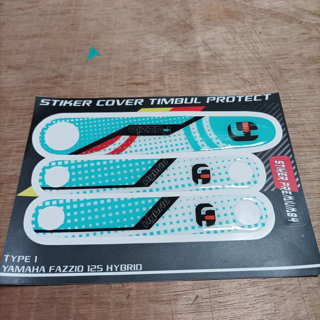 Sticker Resin Embossed Front Side Panel Yamaha Fazzio 125 A set Of ...