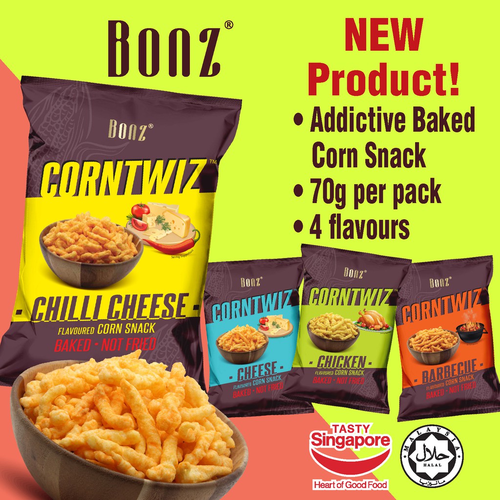 BONZ CORNTWIZ Corn Snack 70g - Bundle of 4x2 (Total 8packs) - Usual ...