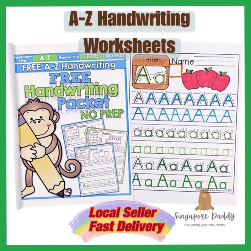🔥SG Local In Stock🔥A-Z Handwriting📖Alphabet Tracing Colouring Book ...