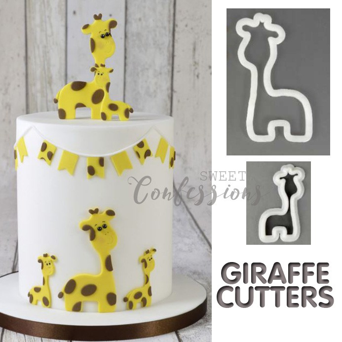 2pcs giraffe cutter mould for cake decorating cookie biscuit fondant ...