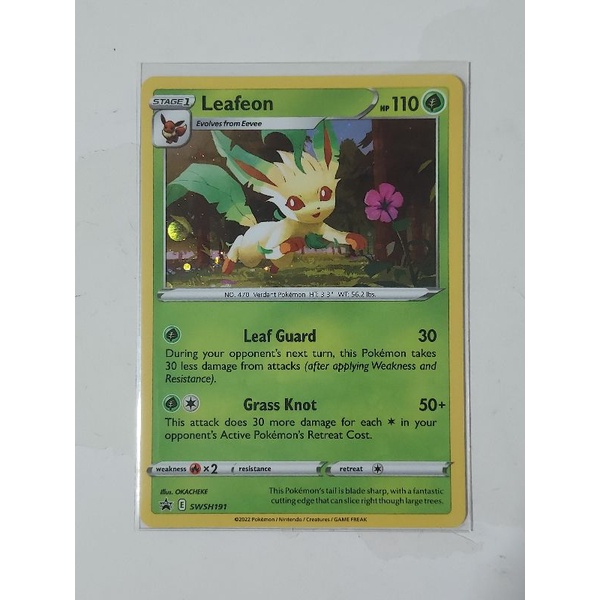 Pokemon leafeon holo foil promo swsh191 brilliant star card | Shopee ...