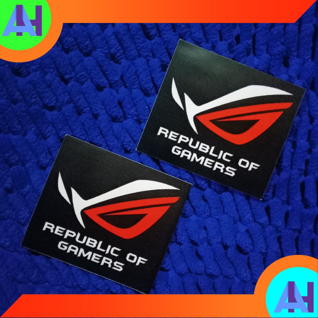 [ REDUCTION SGD 0.01 ] Black ROG Sticker. Republic Of Gamers Sticker ...