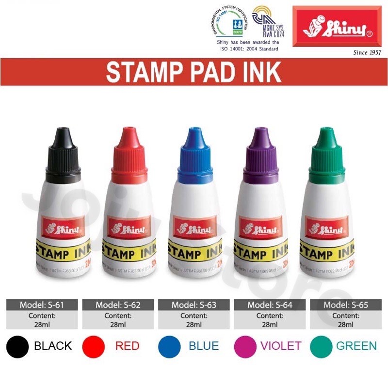 SHINY Stamp Pad / Pre-Ink / Auto Inking Printer Ink Pad Refill Ink 28ml ... SHINY Stamp Pad / Pre-Ink / Auto Inking Printer Ink Pad Refill Ink 28ml ...