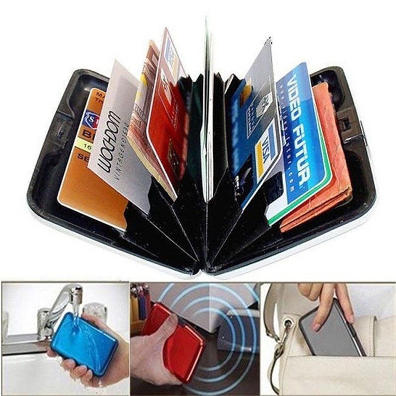 RFID Blocking Aluminium Case Wallet Credit Card Scanning Protect Holder ...