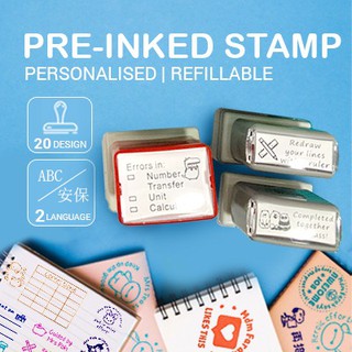 Personalised Ink Stamp / Rubber stamp / Refillable / Pre-inked / Self ...