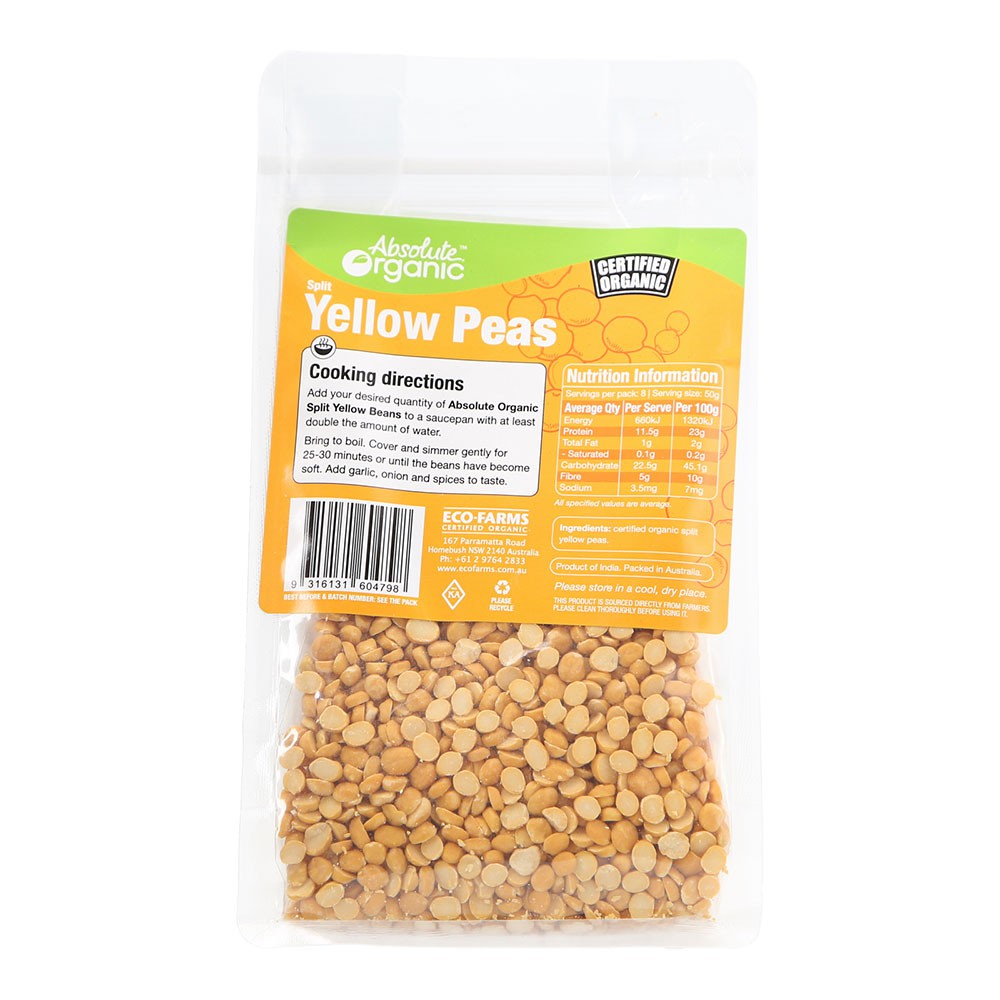 Absolute Organic Split Peas Yellow, 400g - WSHT | Shopee Singapore