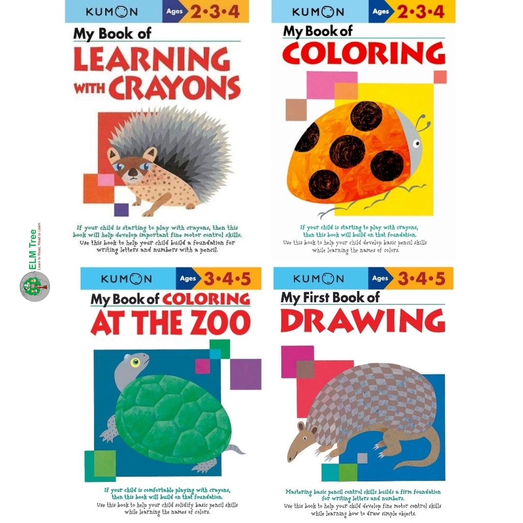 My Book of Colouring/Drawing/Learning with Crayons (Kumon) | Shopee ...