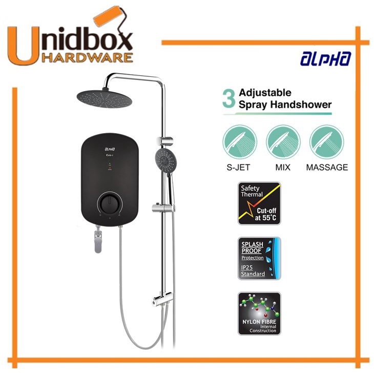 ALPHA EVO INSTANT HEATER WITH RAIN SHOWER*Installation Available ...