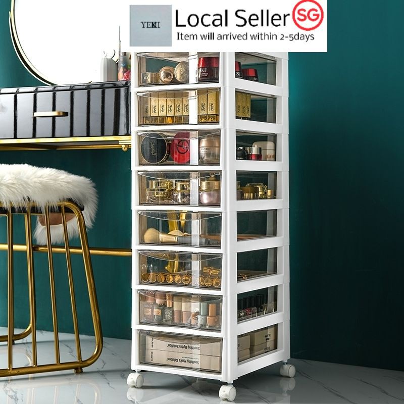 [WHITE] [SG STOCK]multi layer drawer makeup drawer with roller Super ...