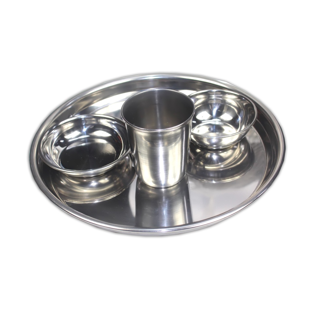Stainless Steel Thali set(4 pieces set)perfect for occasions. | Shopee ...