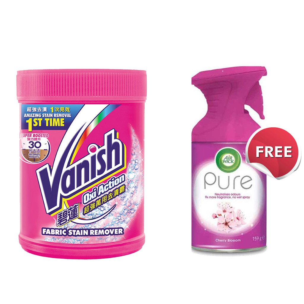 Vanish Power Oxi-Action Laundry Stain Remover 900G + Air Wick Spray ...