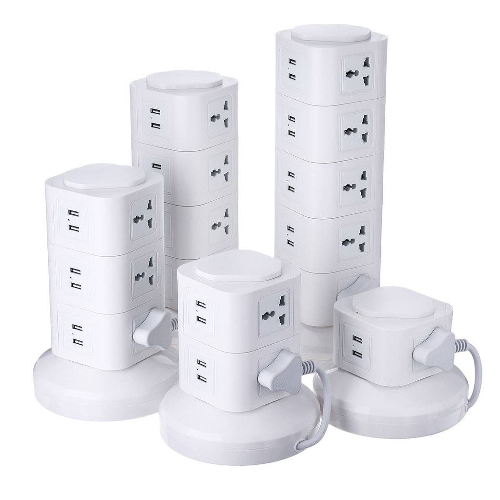 Five-layer vertical socket power strip multi-function tower socket USB ...