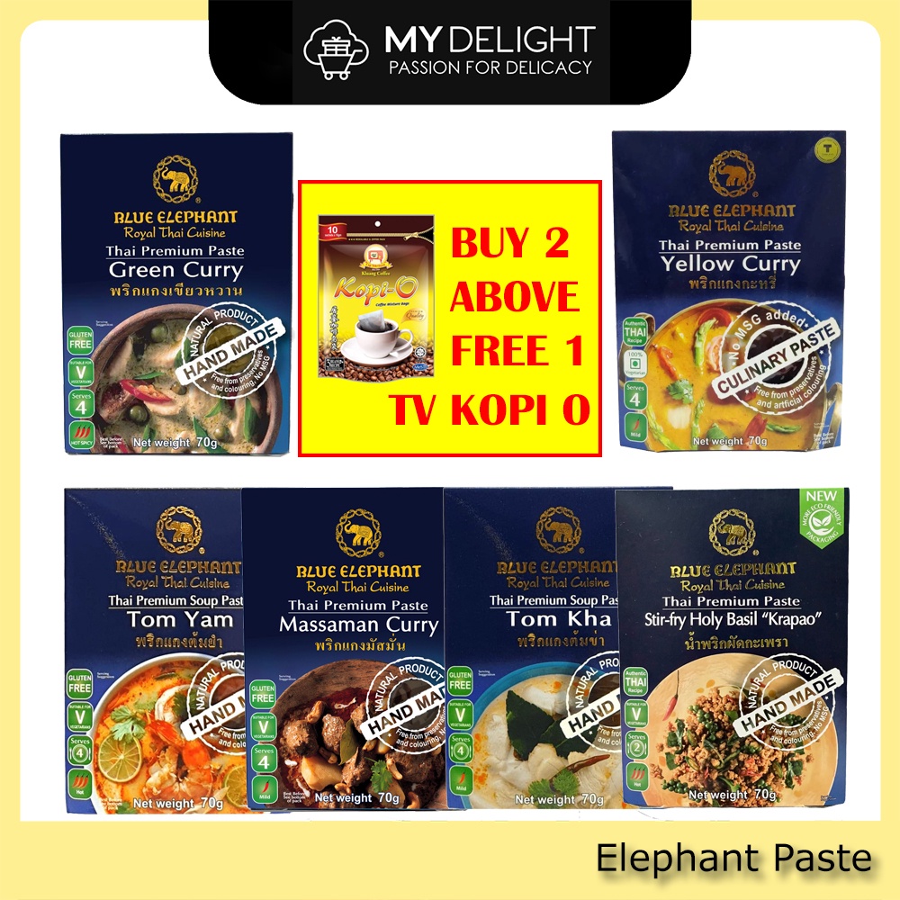Blue Elephant Thai Premium Red Green Yellow Curry Tom Yam Kha Stir-fry ...