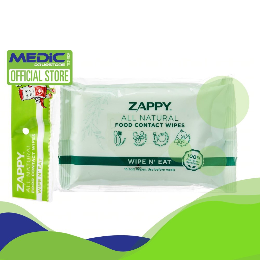 [Bundle of 6] Zappy Food Contact Wipes 15S x 2 - By Medic Drugstore ...