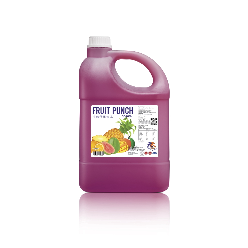 EveryDay Fruit Punch Flavoured Cordial 浓缩杂果饮品 4L | Shopee Singapore
