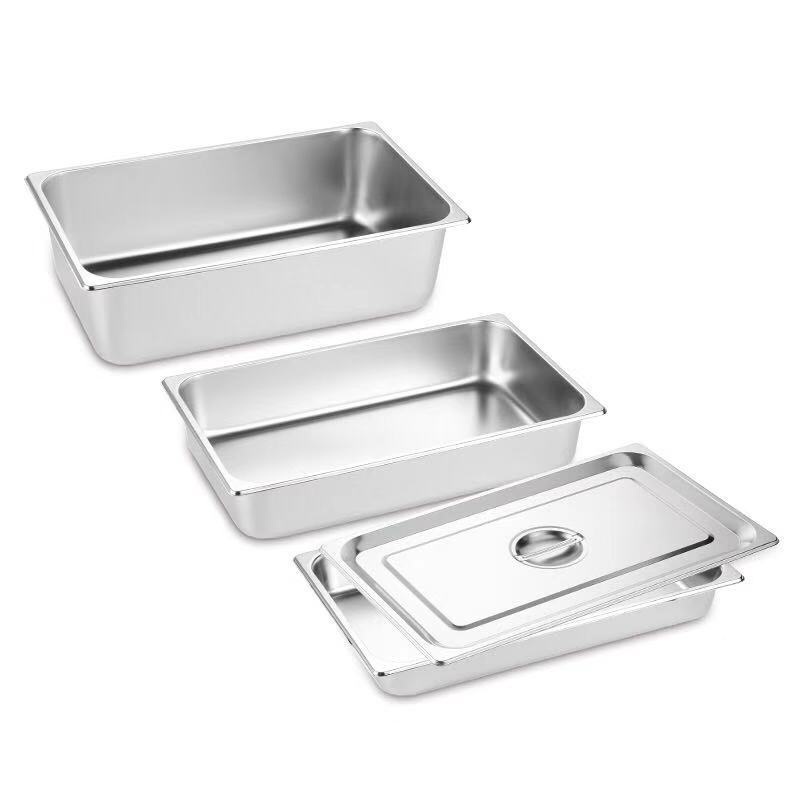 Stainless Steel Basin Rectangular Thickened Basin with Lid Fast Food ...