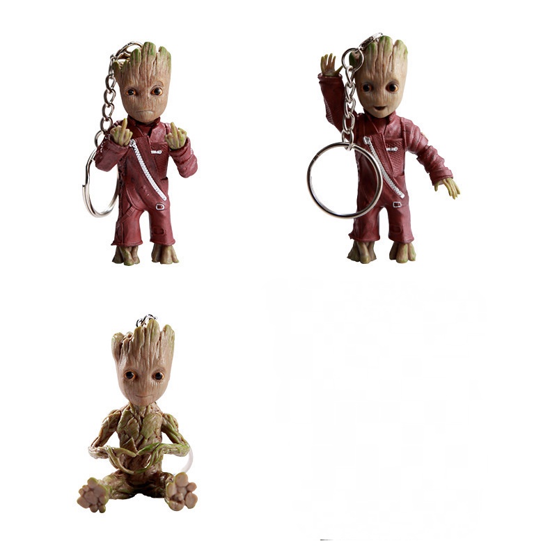 Guardians of the Galaxy 2 tree man baby Groot keychain hand-held ...