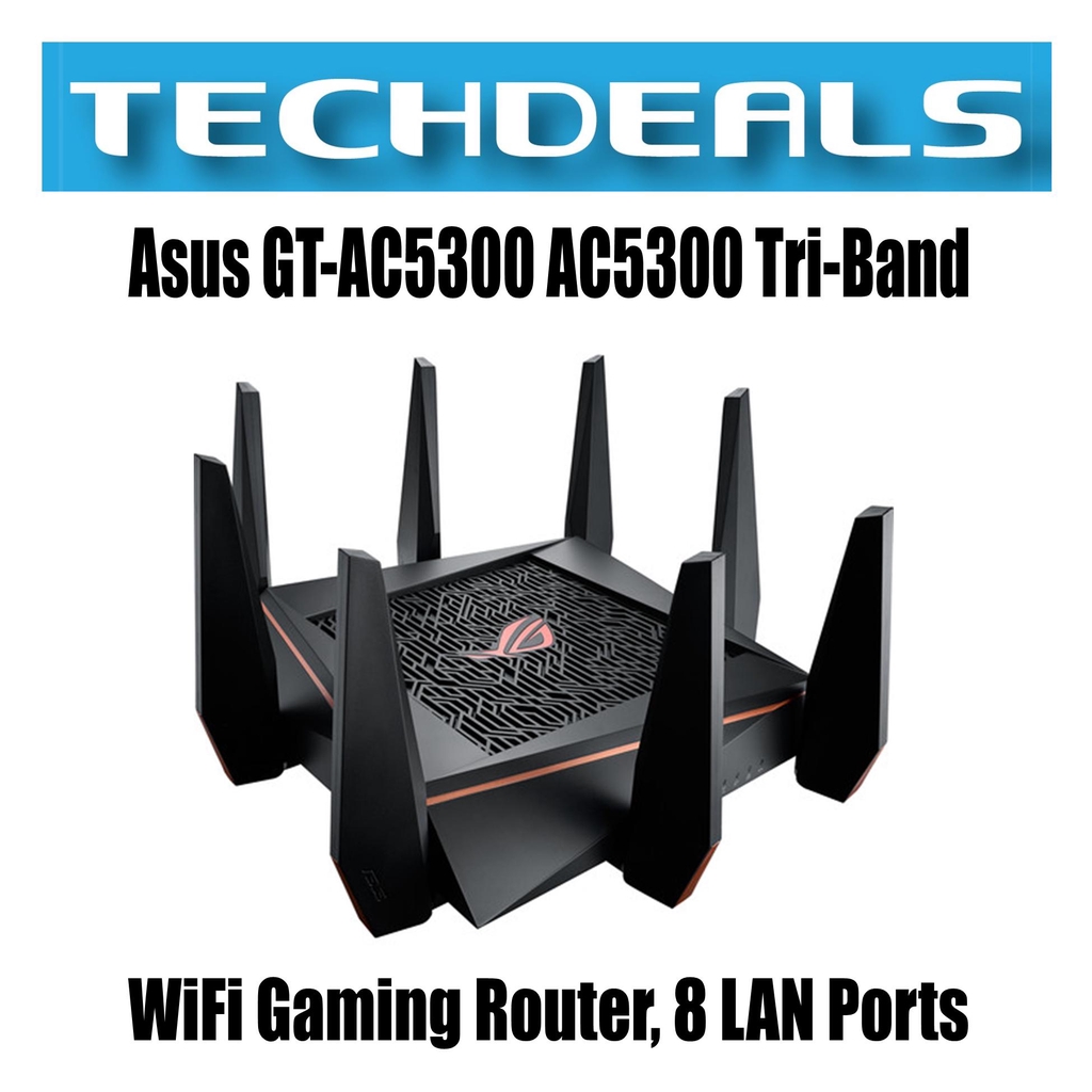 Asus GT-AC5300 AC5300 Tri-Band WiFi Gaming Router, 8 LAN Ports | Shopee Singapore