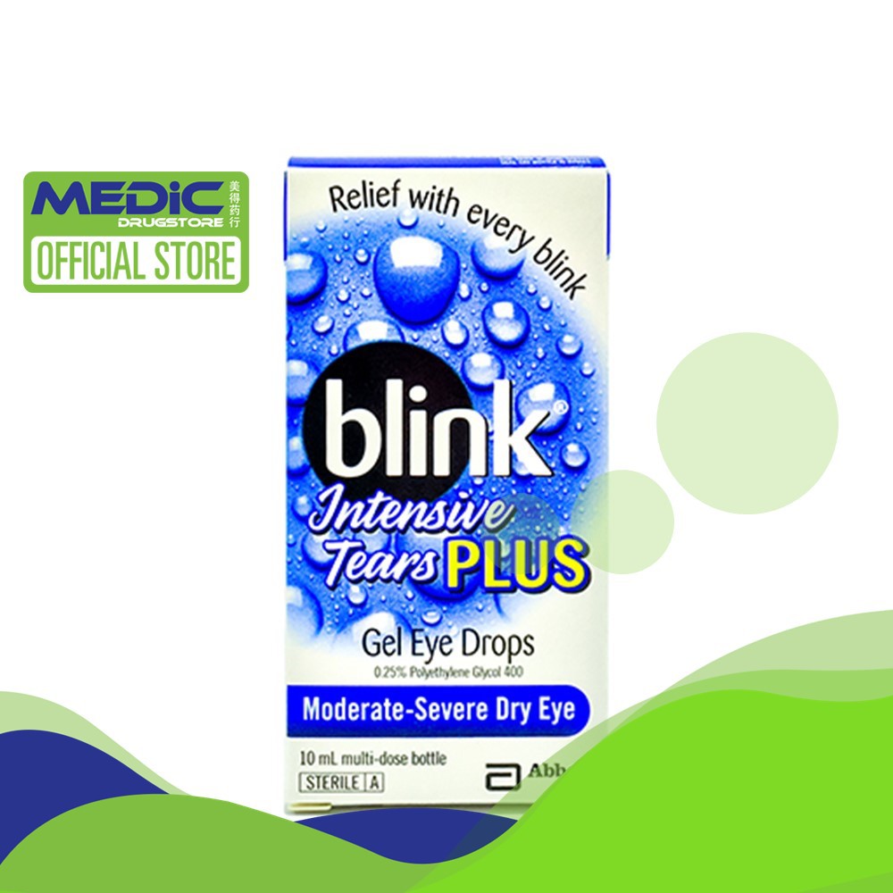 [Bundle of 3] blink Intensive Tears Plus Gel Eye Drops 10ml - By Medic ...